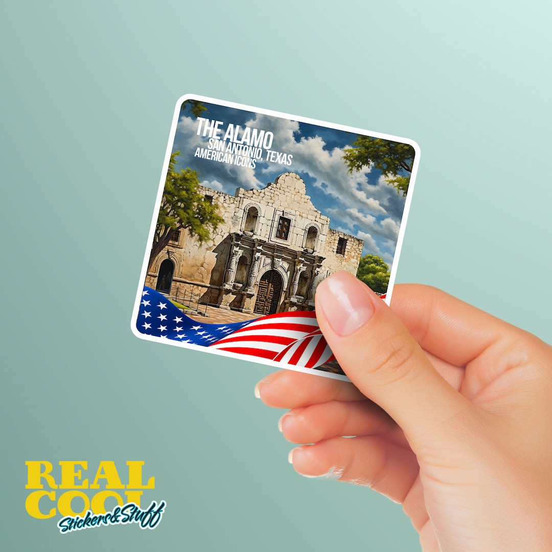 The Alamo Sticker Alamo Sticker American Icons Sticker - Etsy