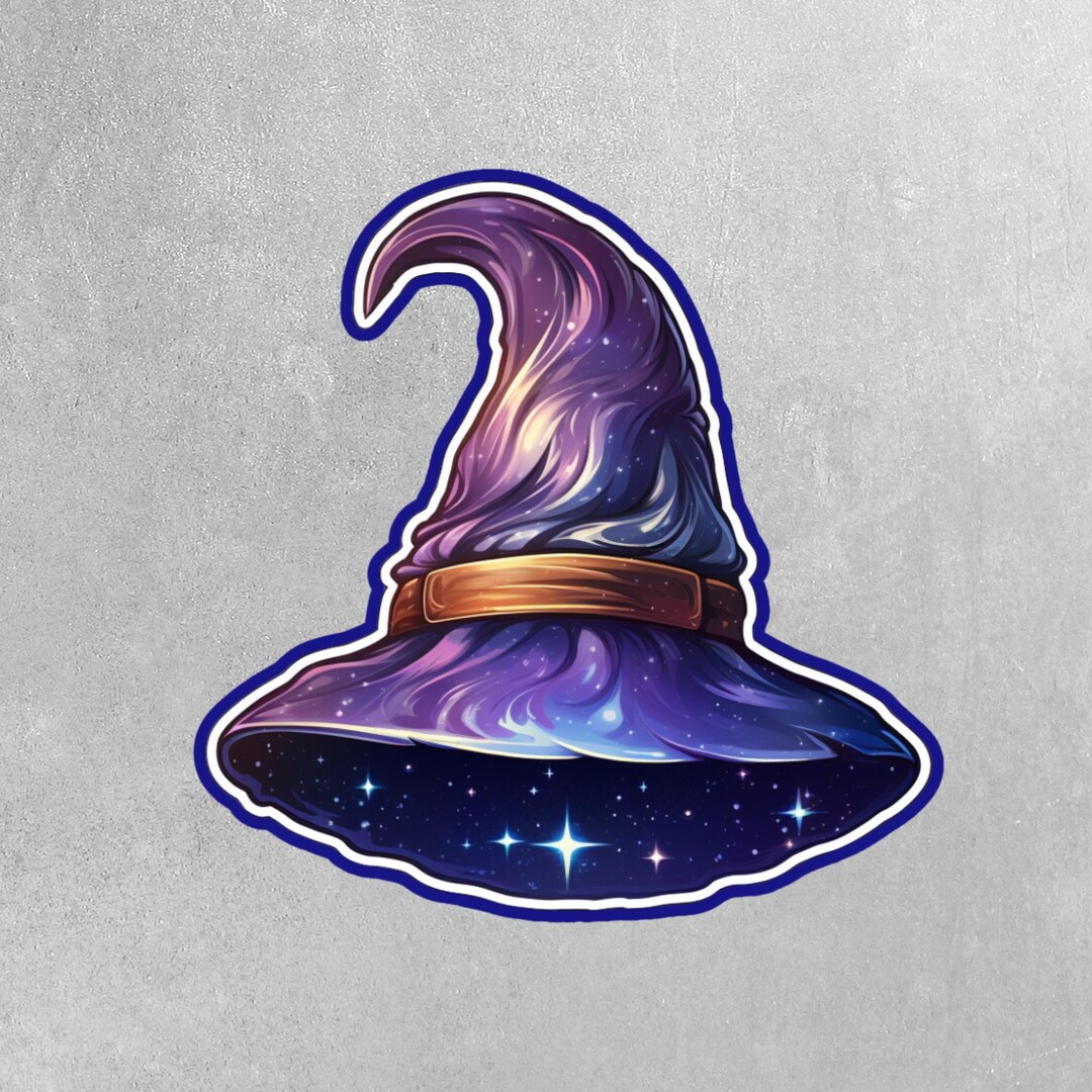 Wizard Hat Sticker - Cosmic Theme Wizard Hat Sticker - Cosmic Wizard ...