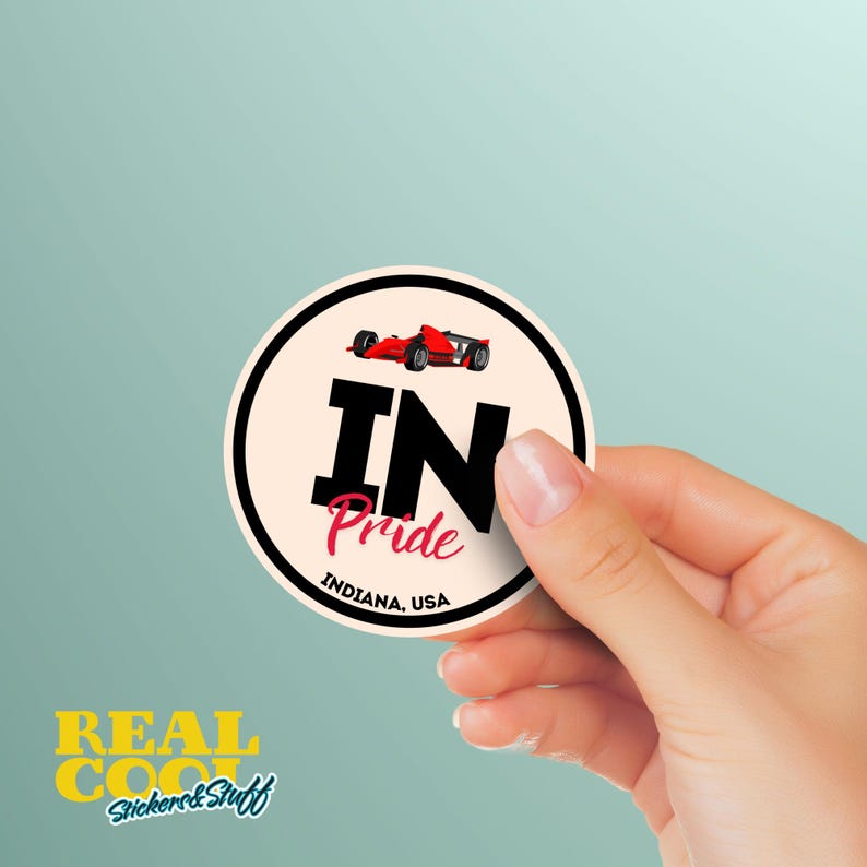 Indiana Pride Sticker - Indiana State Abbreviation Decal for Car ...