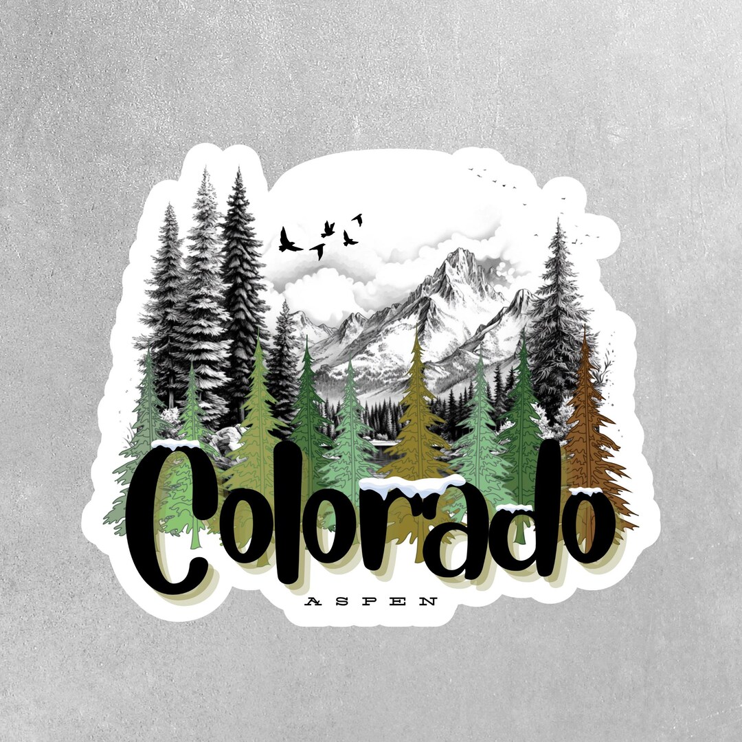 Aspen Colorado Sticker | Vintage Ski Resort Decal | Outdoor Adventure ...