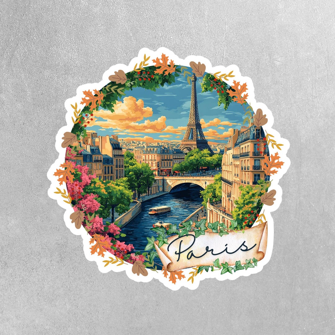 Paris Sticker - Elegant Paris Sticker - France Sticker - Etsy