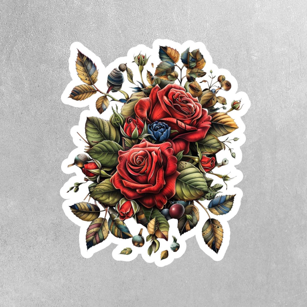 Roses Sticker | Floral Stickers for Craft Projects, Scrapbooking ...