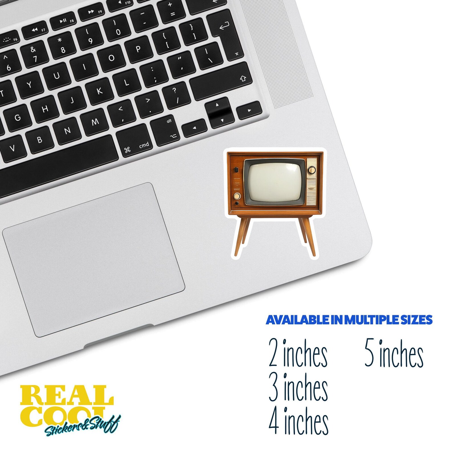 Vintage TV Sticker - Old Fashioned Television Sticker - TV Decal - Junk ...