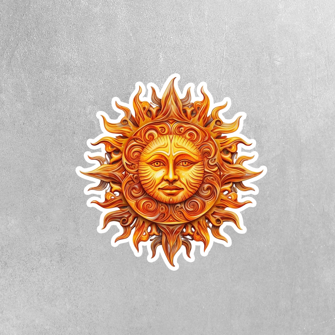 Mythical Sun Sticker | Tarot Card Sun Sticker | Sun Sticker - Etsy