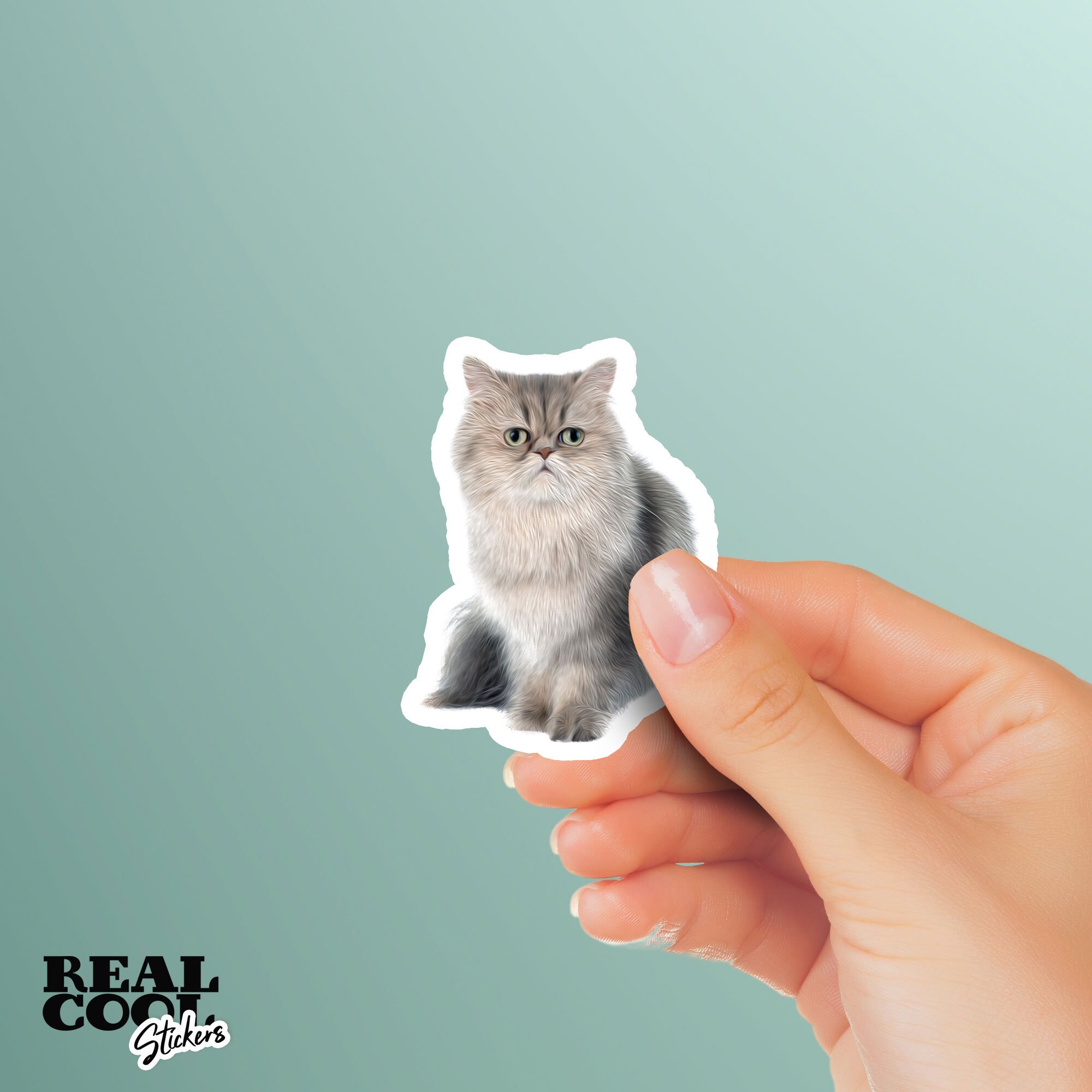 Persian Cat Sticker - Cat Decal - Cat Sticker - Persian Cat - Cat Mom ...