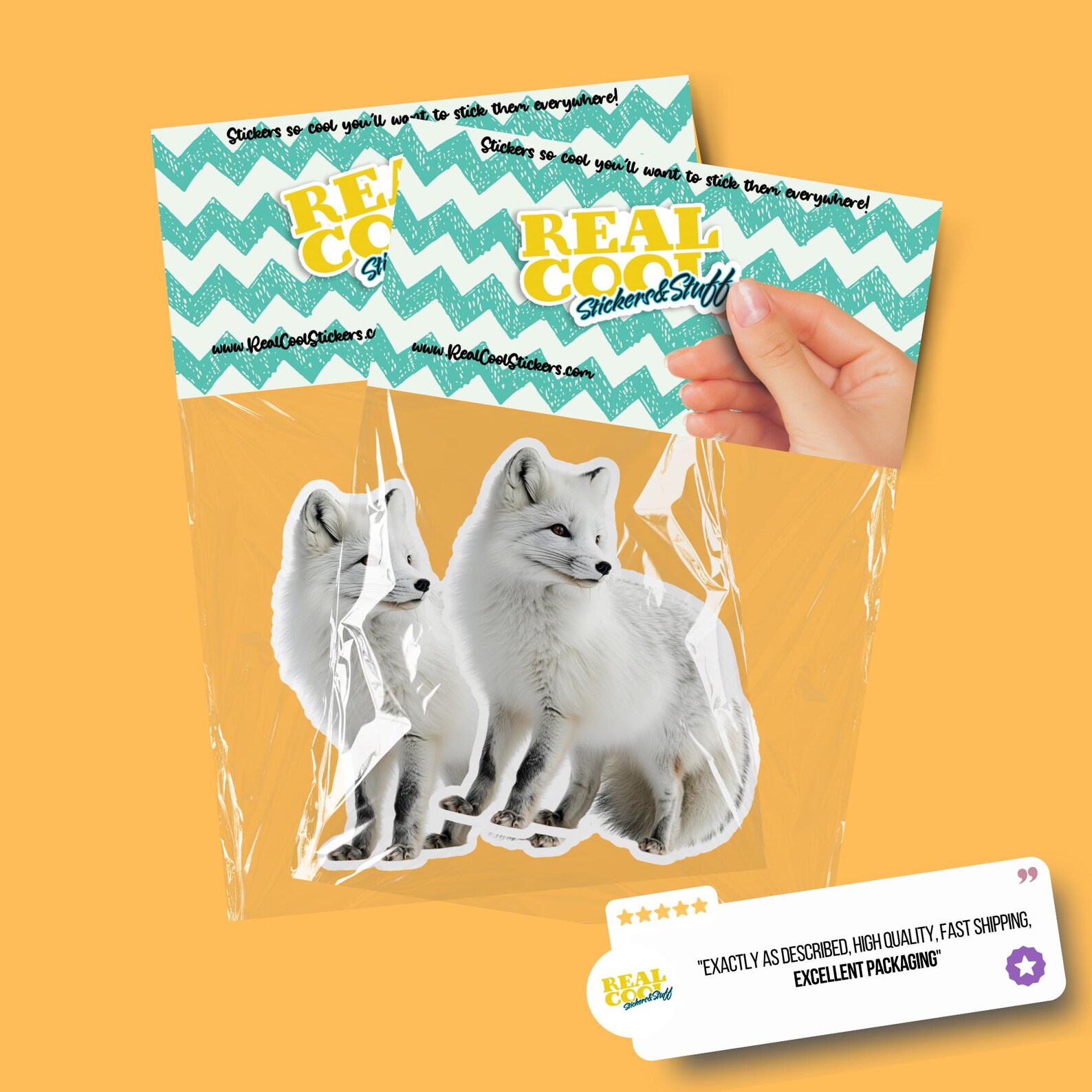 Arctic Fox Sticker | White Fox Sticker | Fox Decal - Etsy