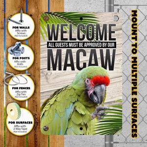 Military Macaw Welcome Sign | Funny Macaw Parrot Sign - Etsy