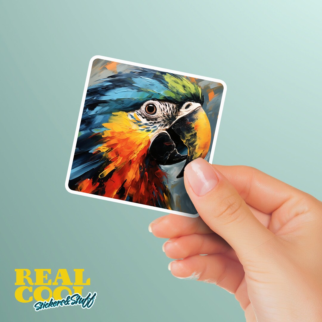 Macaw Sticker Parrot Stickers Macaw Decal - Etsy