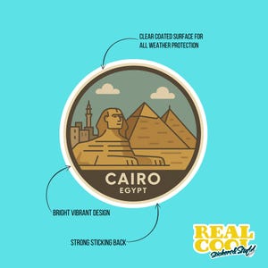 Cairo Sticker | Cairo Travel Decal | Eqypt Illustration Sticker - Etsy