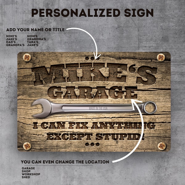 Wood Garage Sign - Etsy