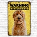 Warning Goldendoodle Sign | Goldendoodle Sign | Goldendoodle Art - Etsy