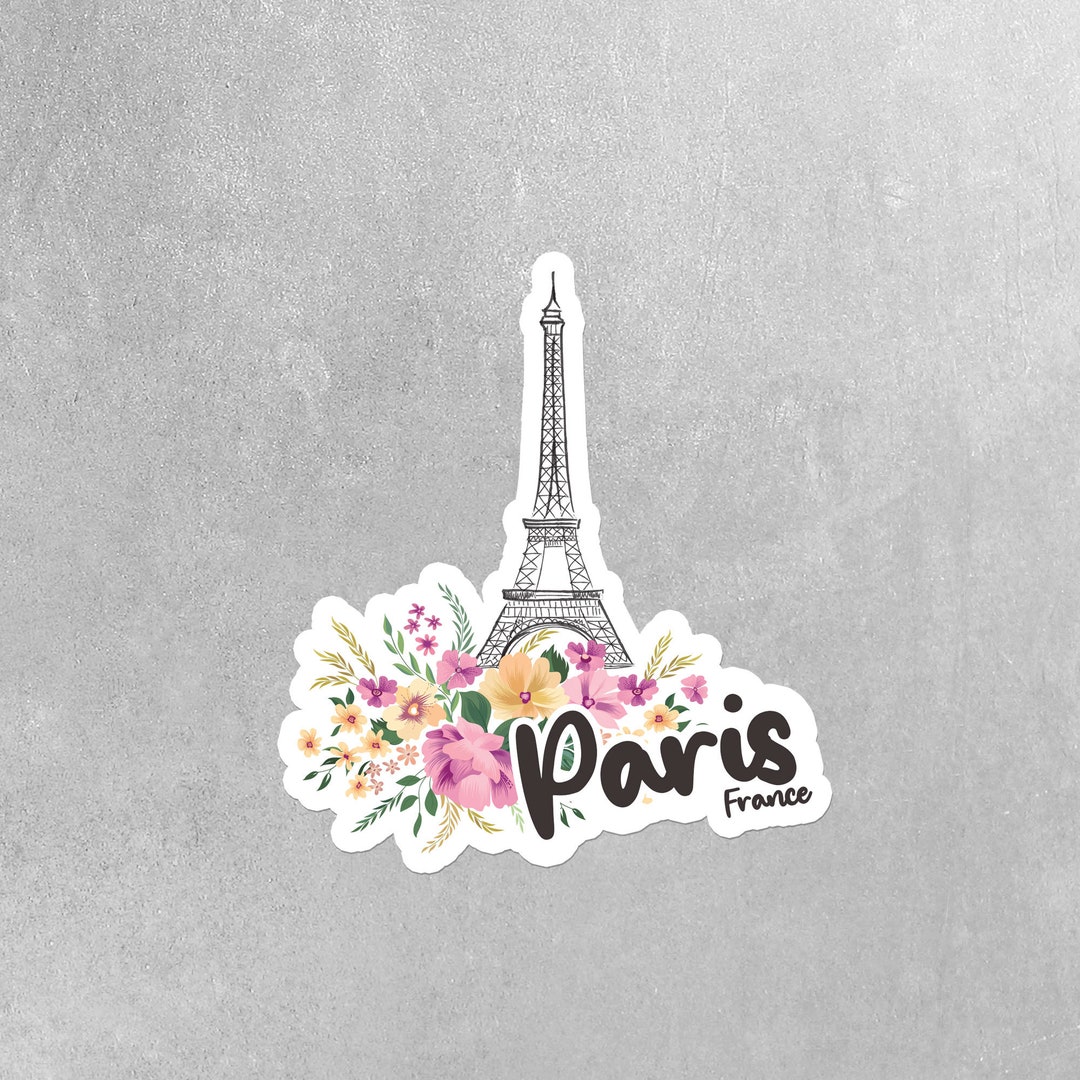 Paris Sticker - Eiffel Tower Sticker - France Sticker - Paris Skyline ...