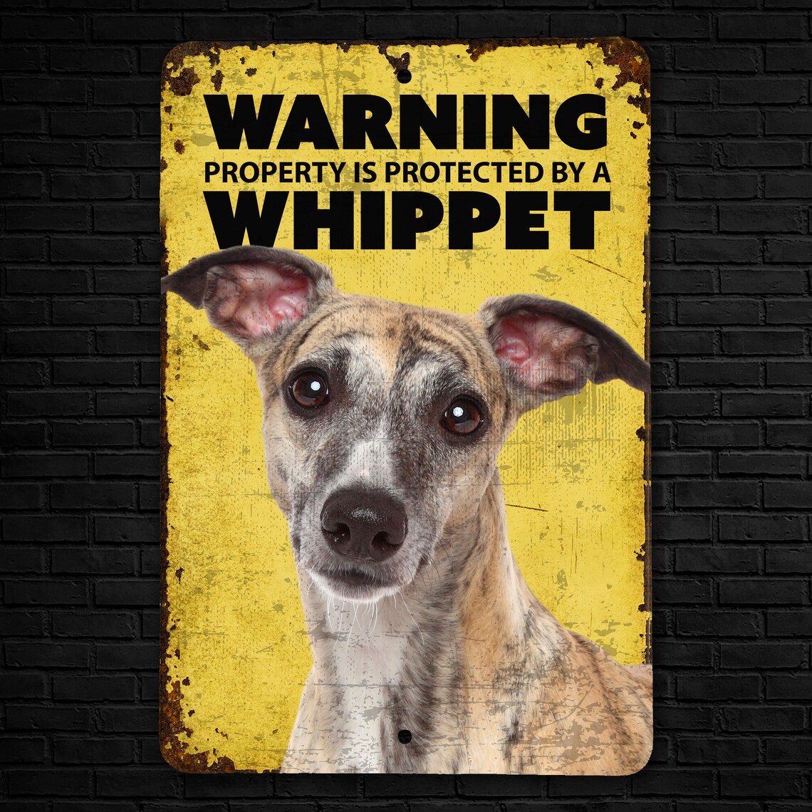 Warning Whippet Sign | Dog Warning Sign | Whippet Sign - Etsy