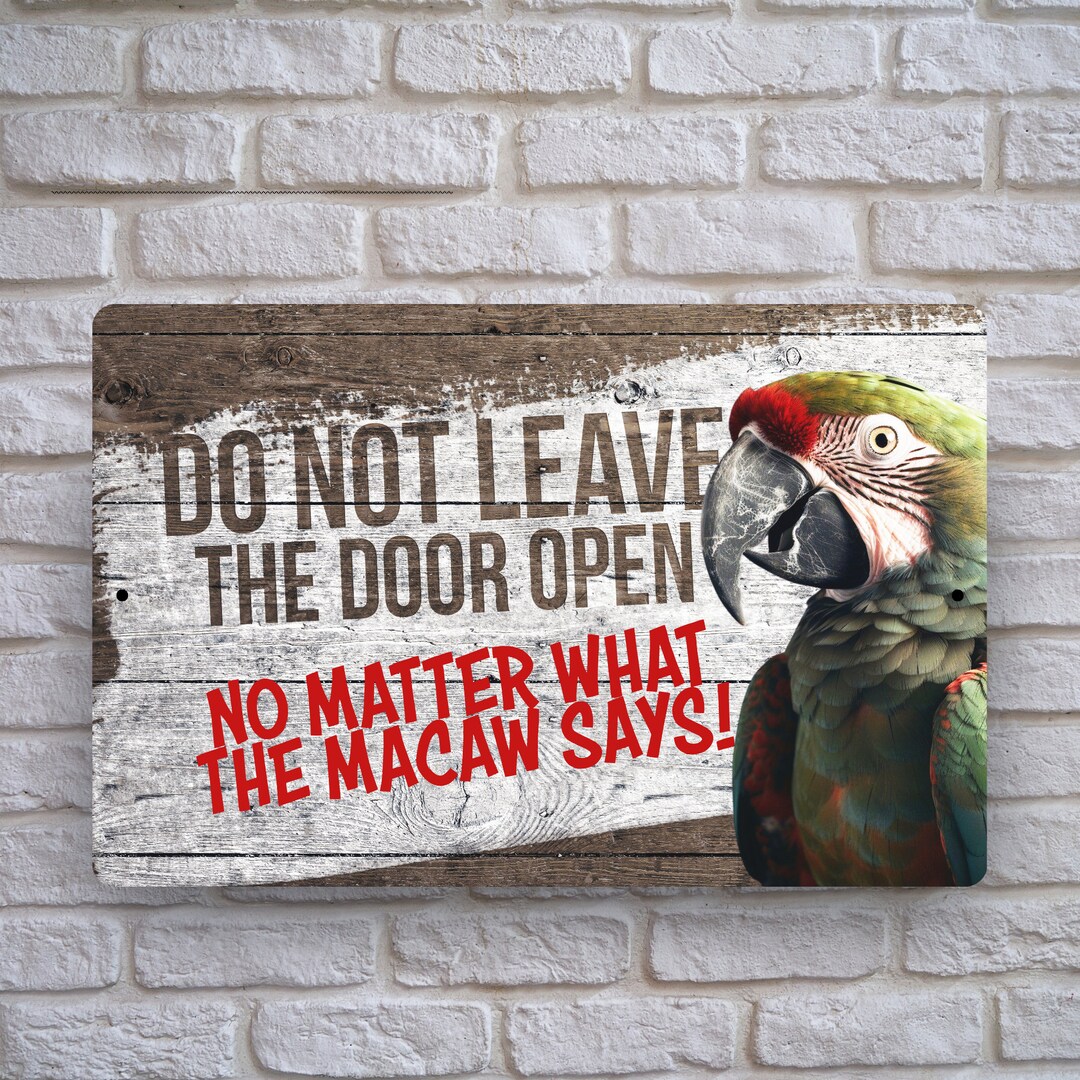 Military Macaw Sign | Funny Parrot Decor | Military Macaw Metal Sign - Etsy