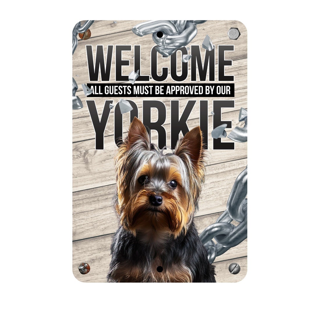 Yorkshire Terrier Welcome Sign | Yorkie Sign - Etsy