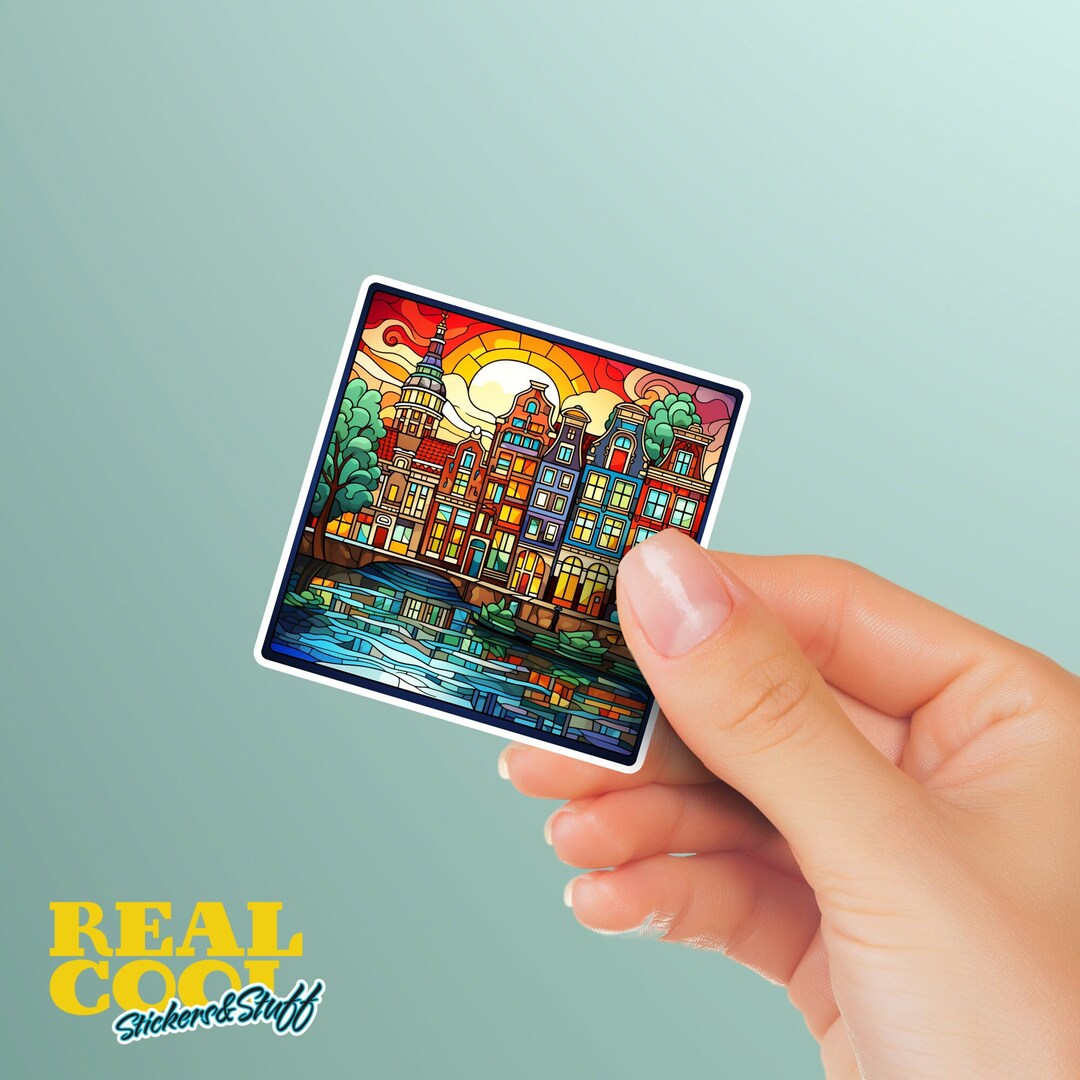 Amsterdam Sticker Amsterdam Buildings Sticker Amsterdam Stained Glass ...