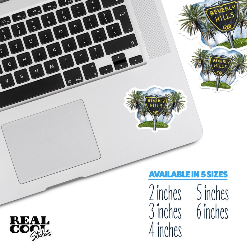 Beverly Hills Stickers, Travel Sticker, Beverly Hills California ...