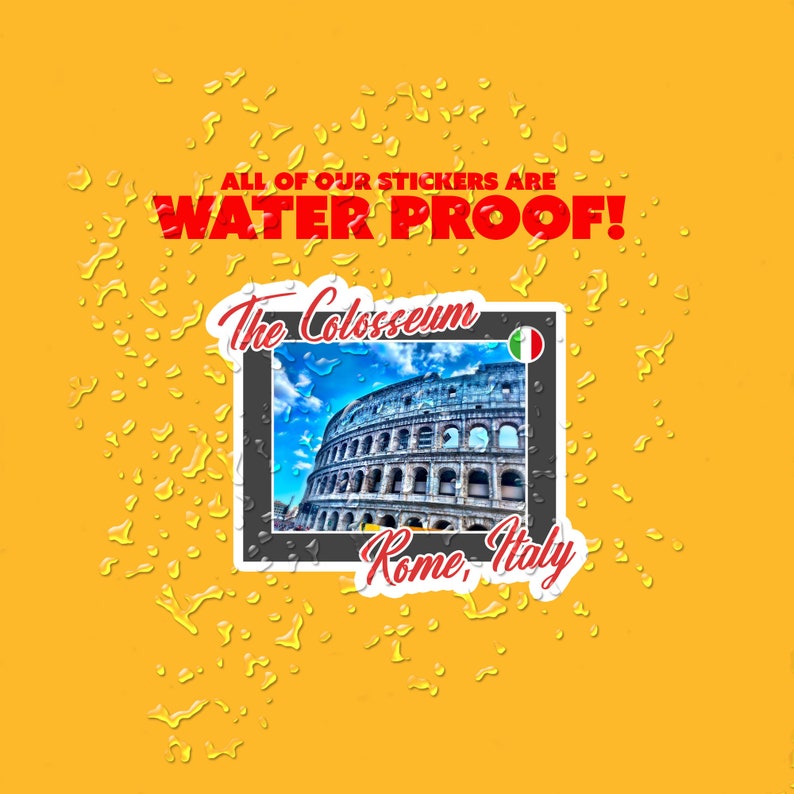 Italy Sticker | Rome Sticker | Colosseum Sticker - Etsy