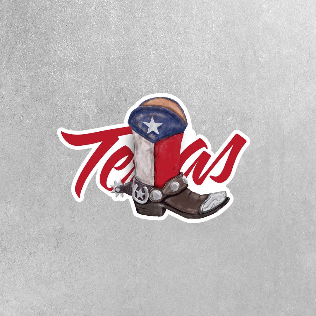 Texas Boot Sticker - Travel Stickers - Texas Sticker - Etsy