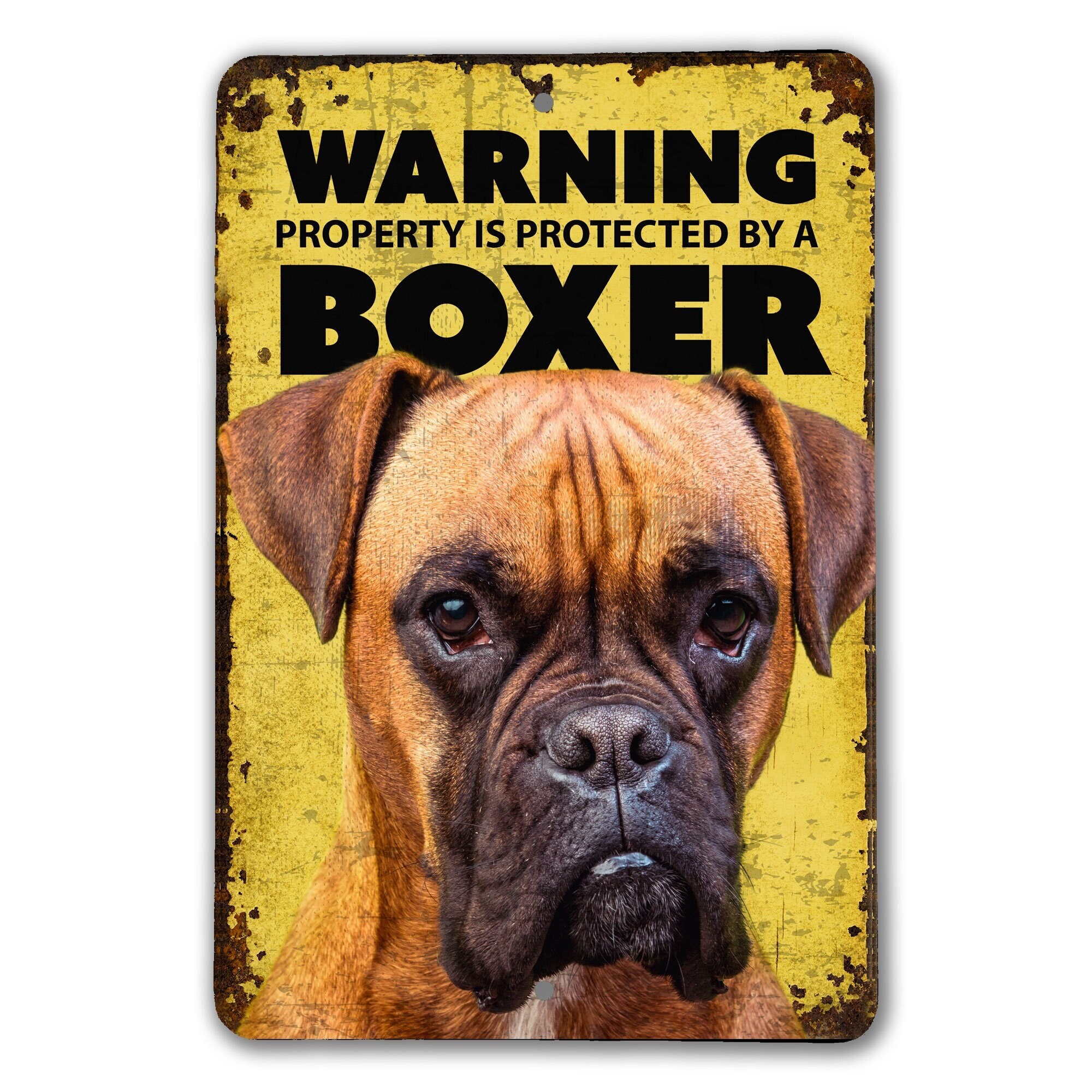 Warning Boxer Sign Dog Warning Sign Boxer Sign - Etsy