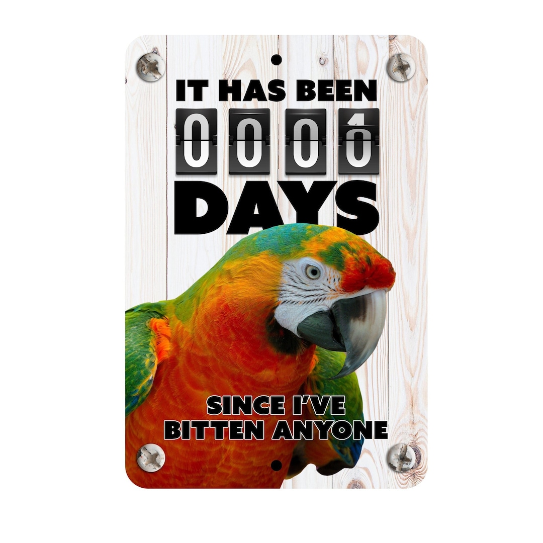 Macaw Bite Sign | Macaw Parrot Sign - Etsy