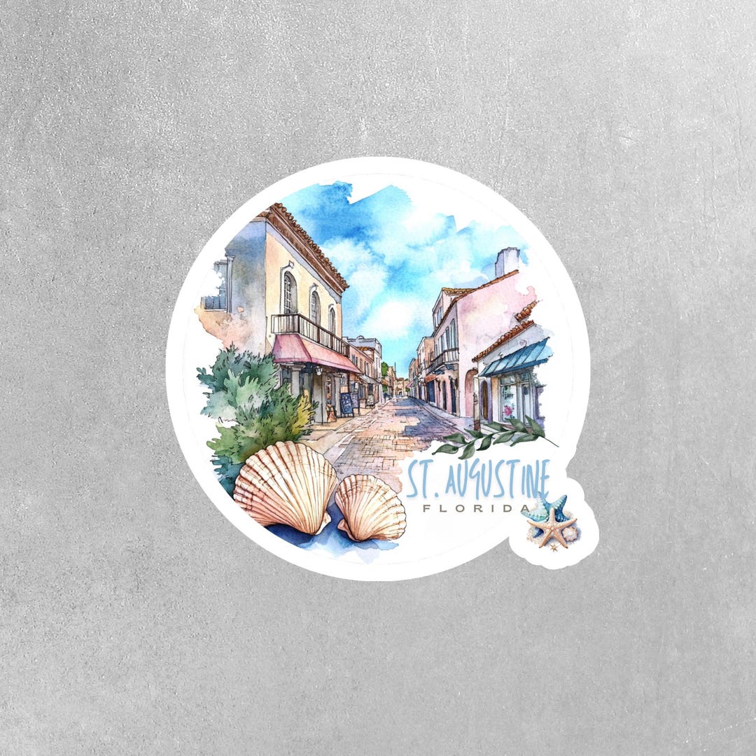 St. Augustine Sticker - St. Augustine Florida Sticker - Etsy