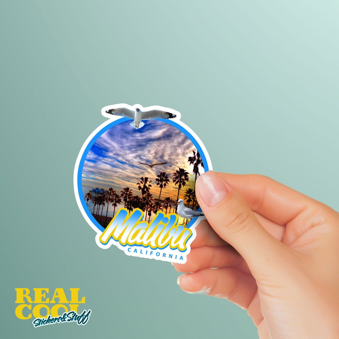 Malibu Sticker California Sticker Malibu Decal - Etsy