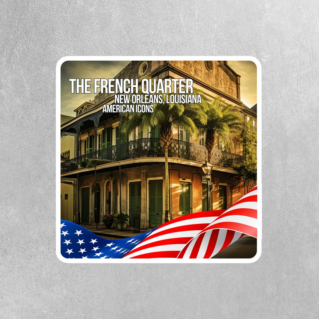 French Quarter Sticker | Louisiana Sticker | Bourbon Street Decal - Etsy
