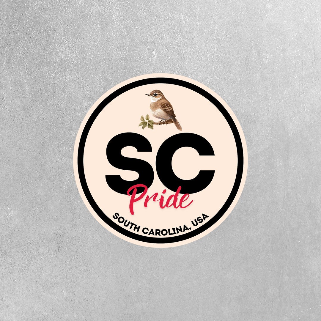 South Carolina Pride Sticker - South Carolina State Abbreviation Decal ...