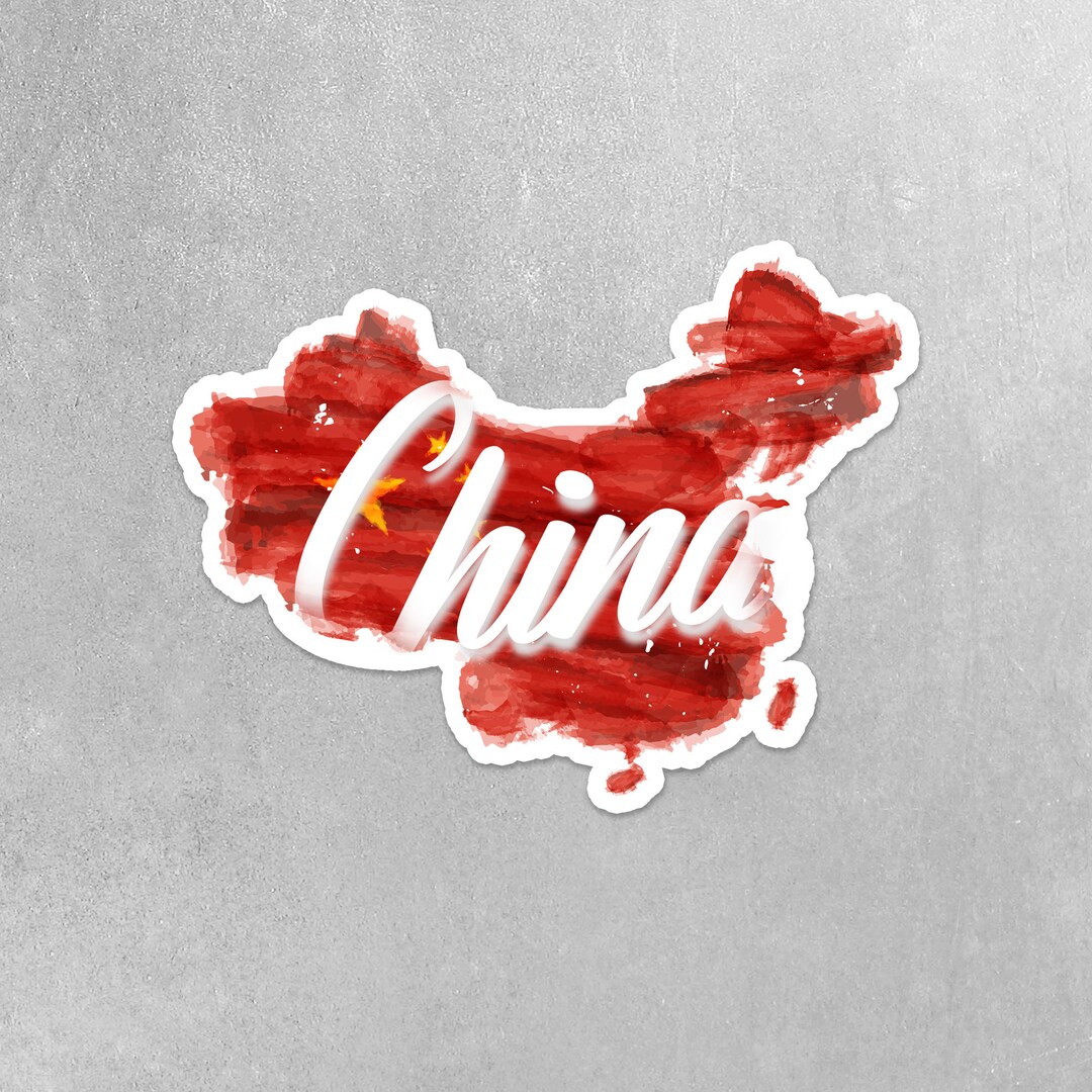 China Sticker | China Decal | China Flag Sticker - Etsy