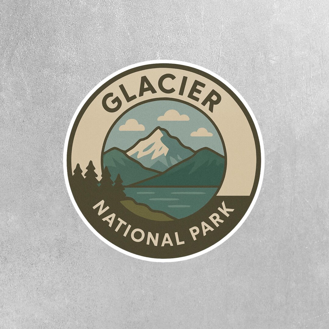 Glacier National Park Sticker | Glacier National Park Travel Decal - Etsy