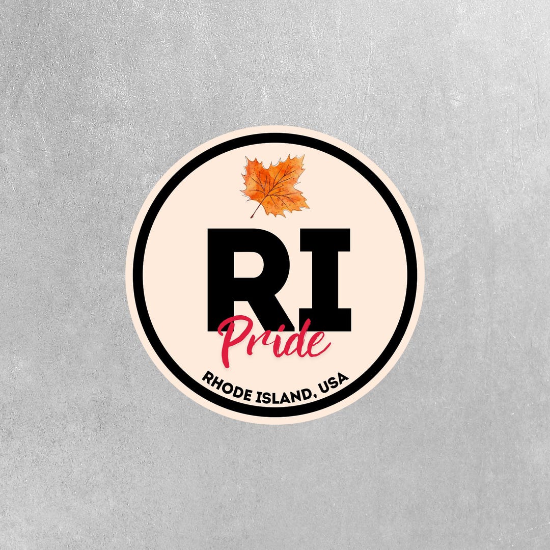 Rhode Island Pride Sticker - Rhode Island Abbreviation Decal for Car ...