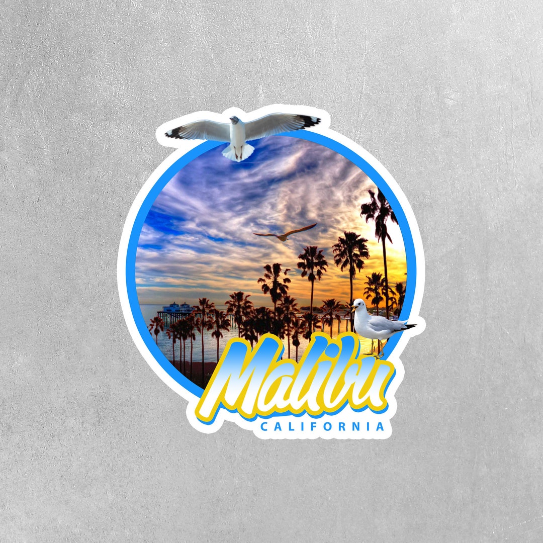 Malibu Sticker | California Sticker | Malibu Decal - Etsy
