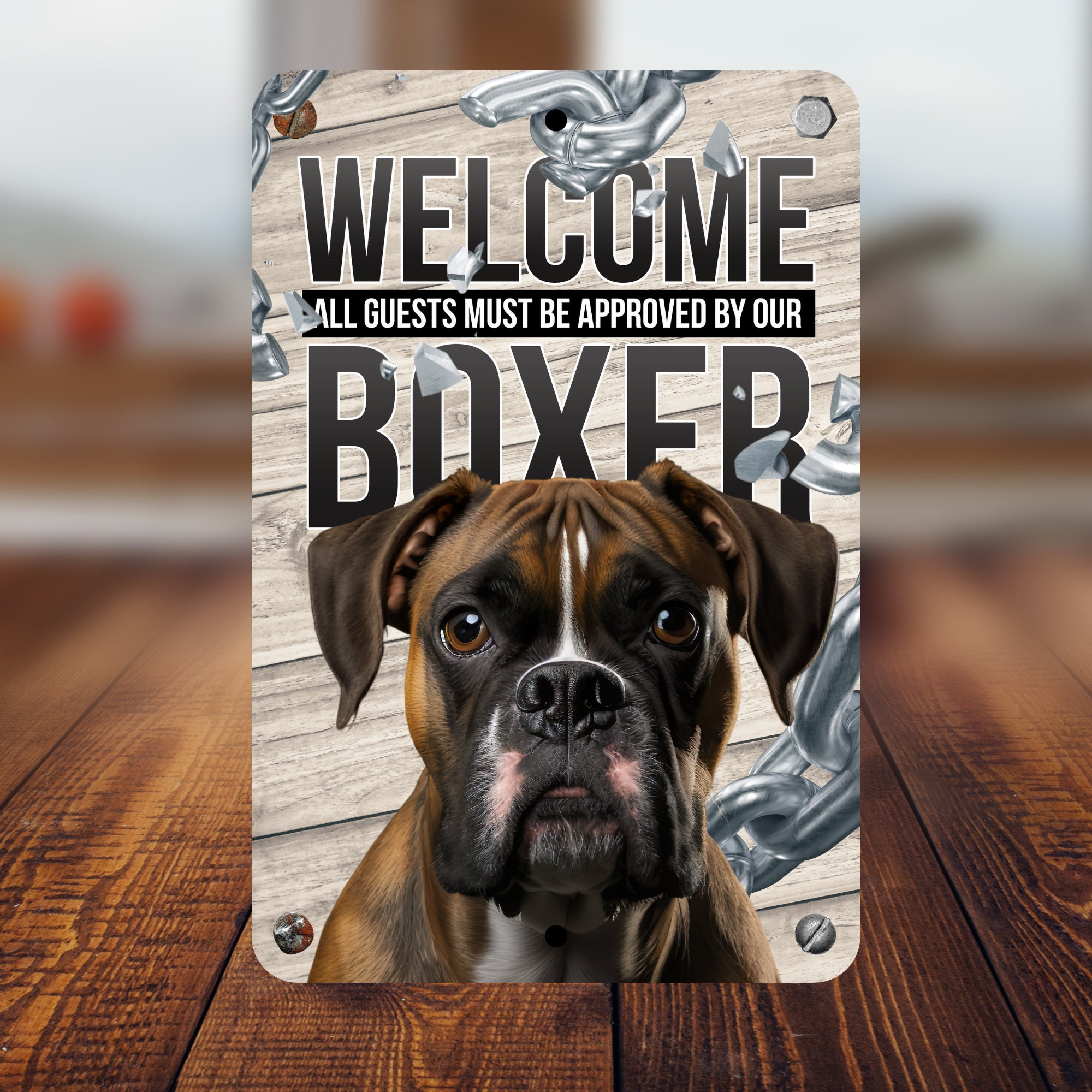 Boxer Welcome Sign Boxer Sign - Etsy