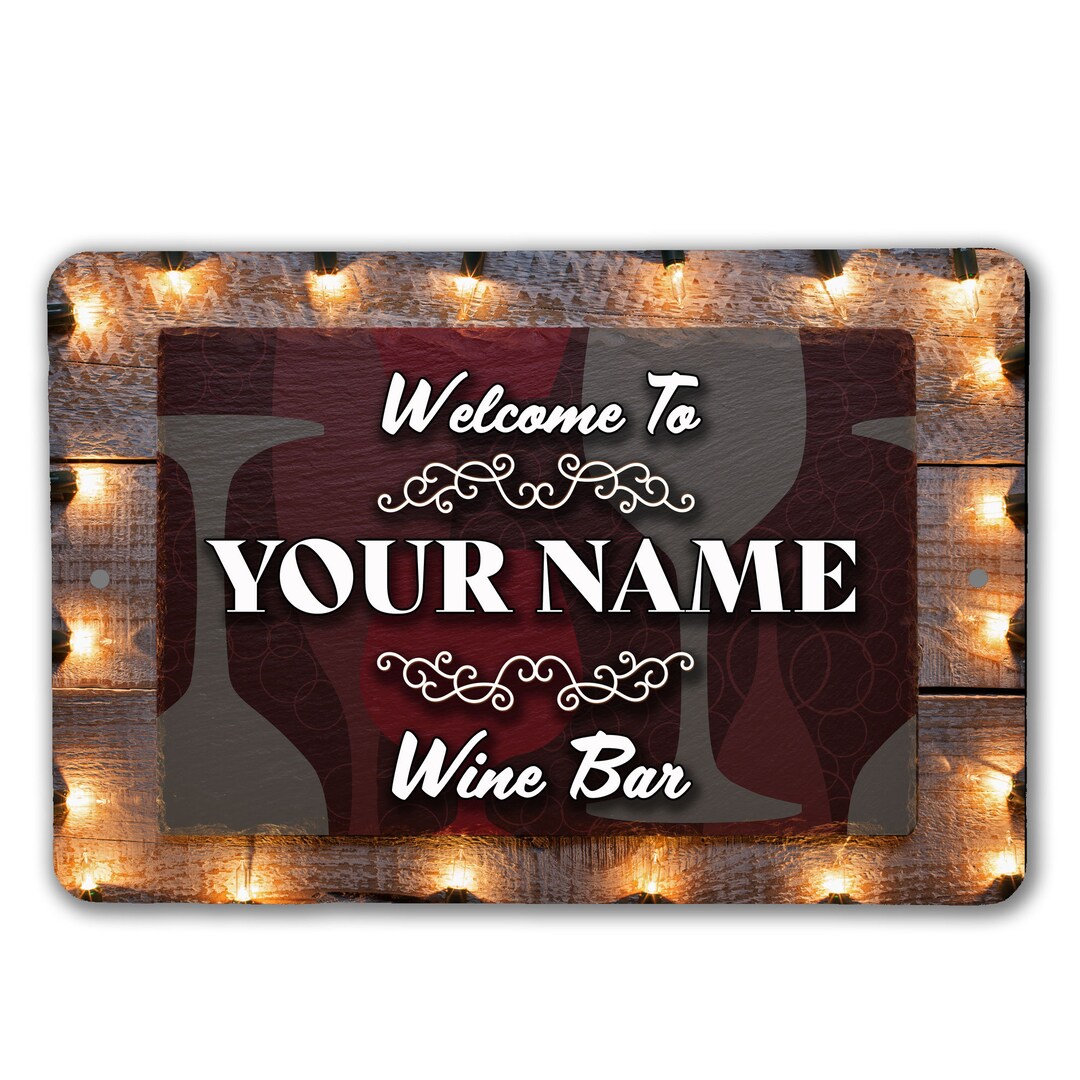 Custom Wine Bar Sign | Wine Bar Sign for Home Bar | Wine Bar Sign ...