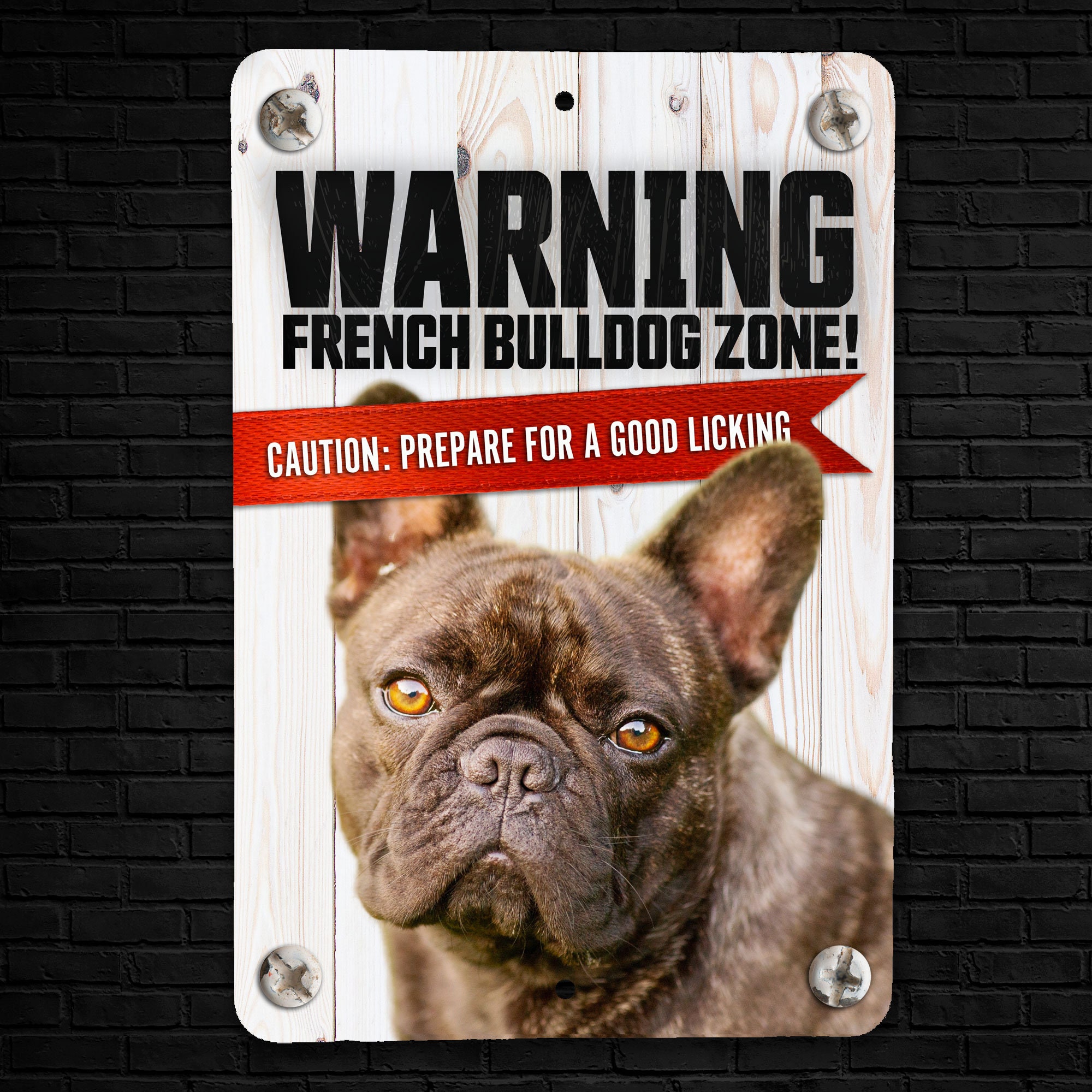 Warning French Bulldog Zone Sign | Dog Warning Sign | French Bulldog ...