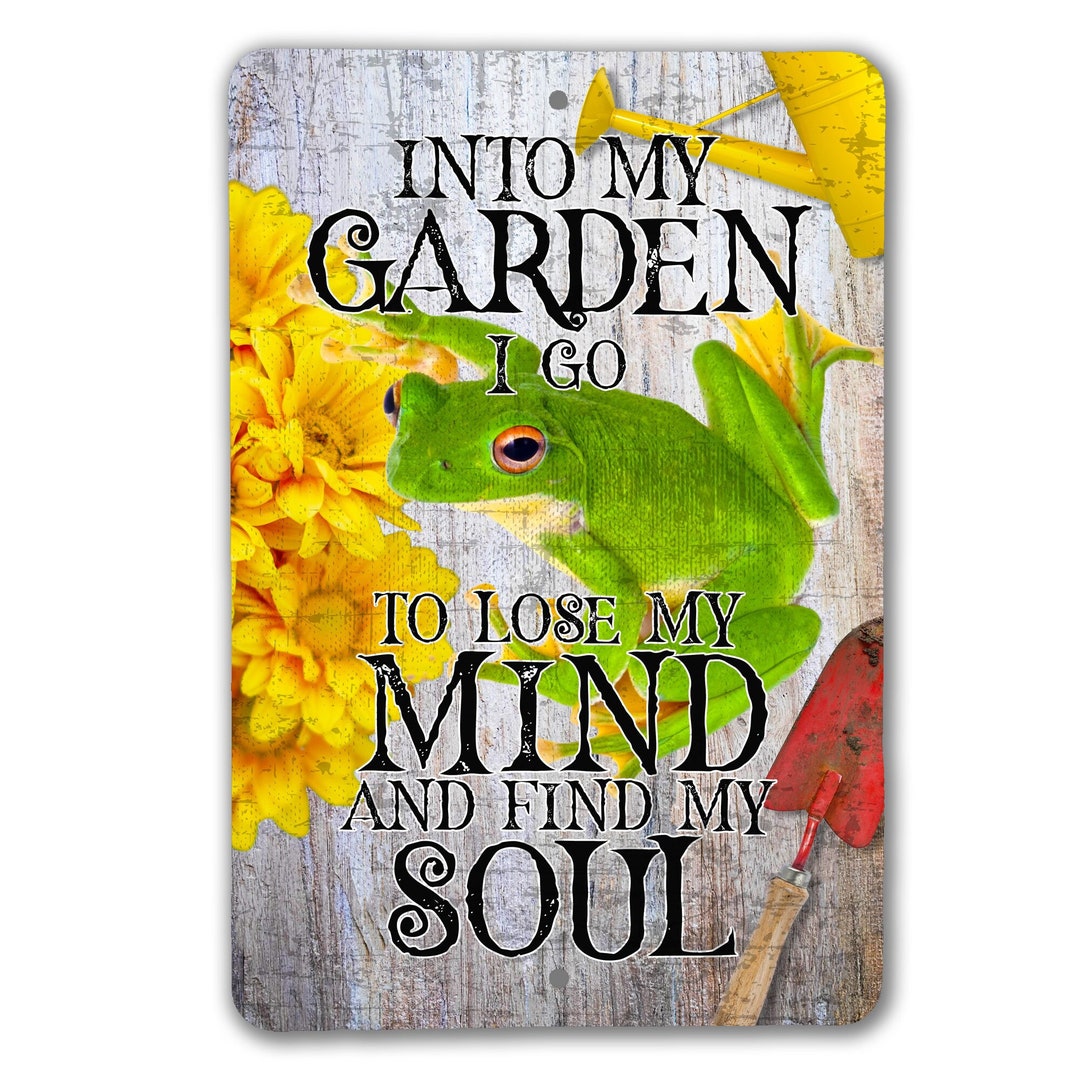 Garden Sign | Aluminum Garden Signs | Tree Frog Garden Sign - Etsy
