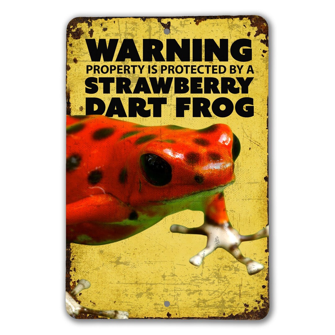 Warning Dart Frog Sign | Dart Frog Warning Sign | Dart Frog Sign - Etsy