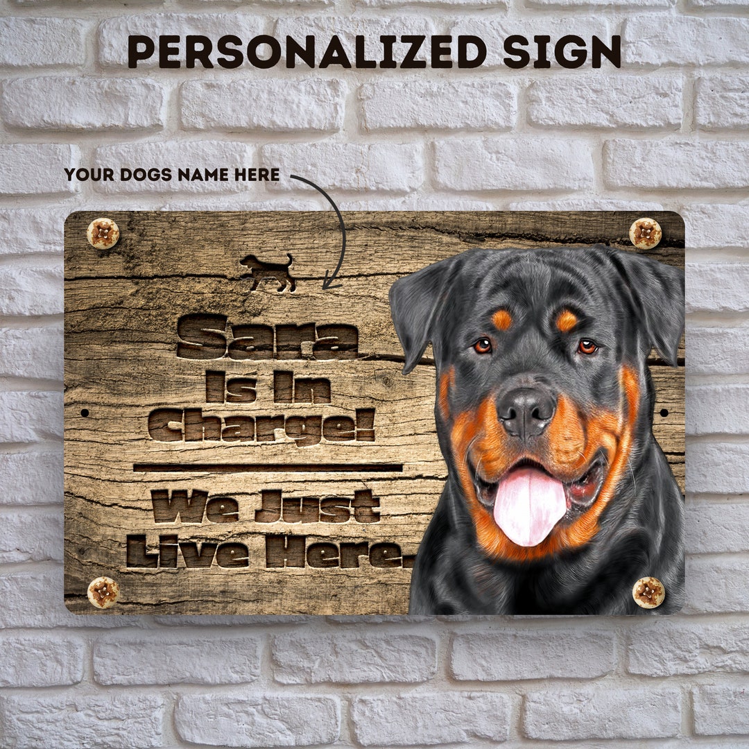 Personalized Rottweiler Sign | Dog Warning Sign | Rottweiler Sign - Etsy