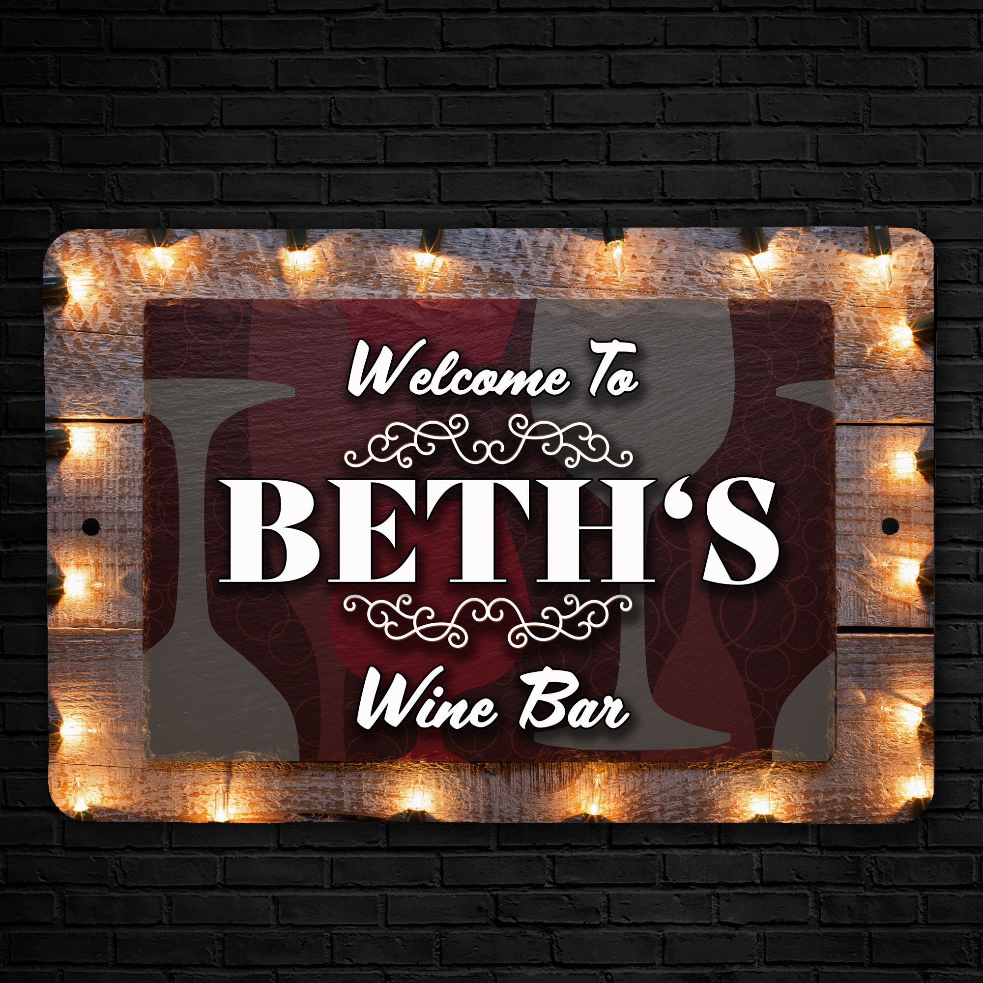 Custom Wine Bar Sign | Wine Bar Sign for Home Bar | Wine Bar Sign ...