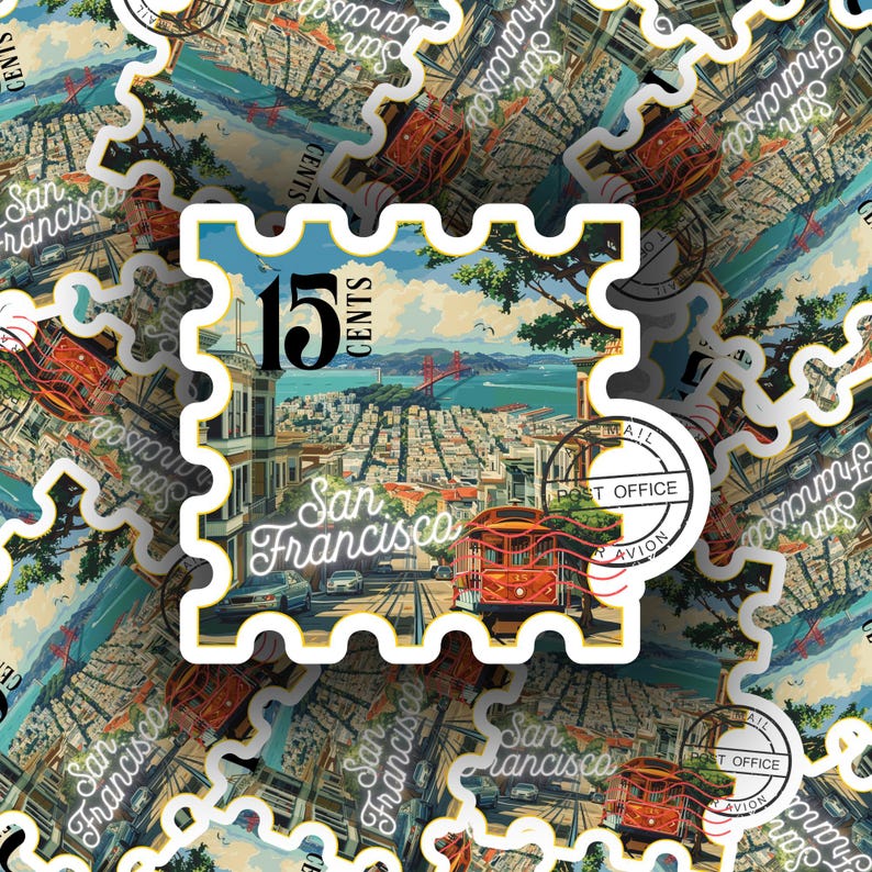 San Francisco Sticker - Vintage San Francisco Sticker - San Francisco ...