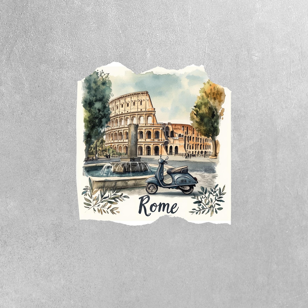 Rome Sticker - Rome Italy Sticker - Colosseum Sticker - Etsy