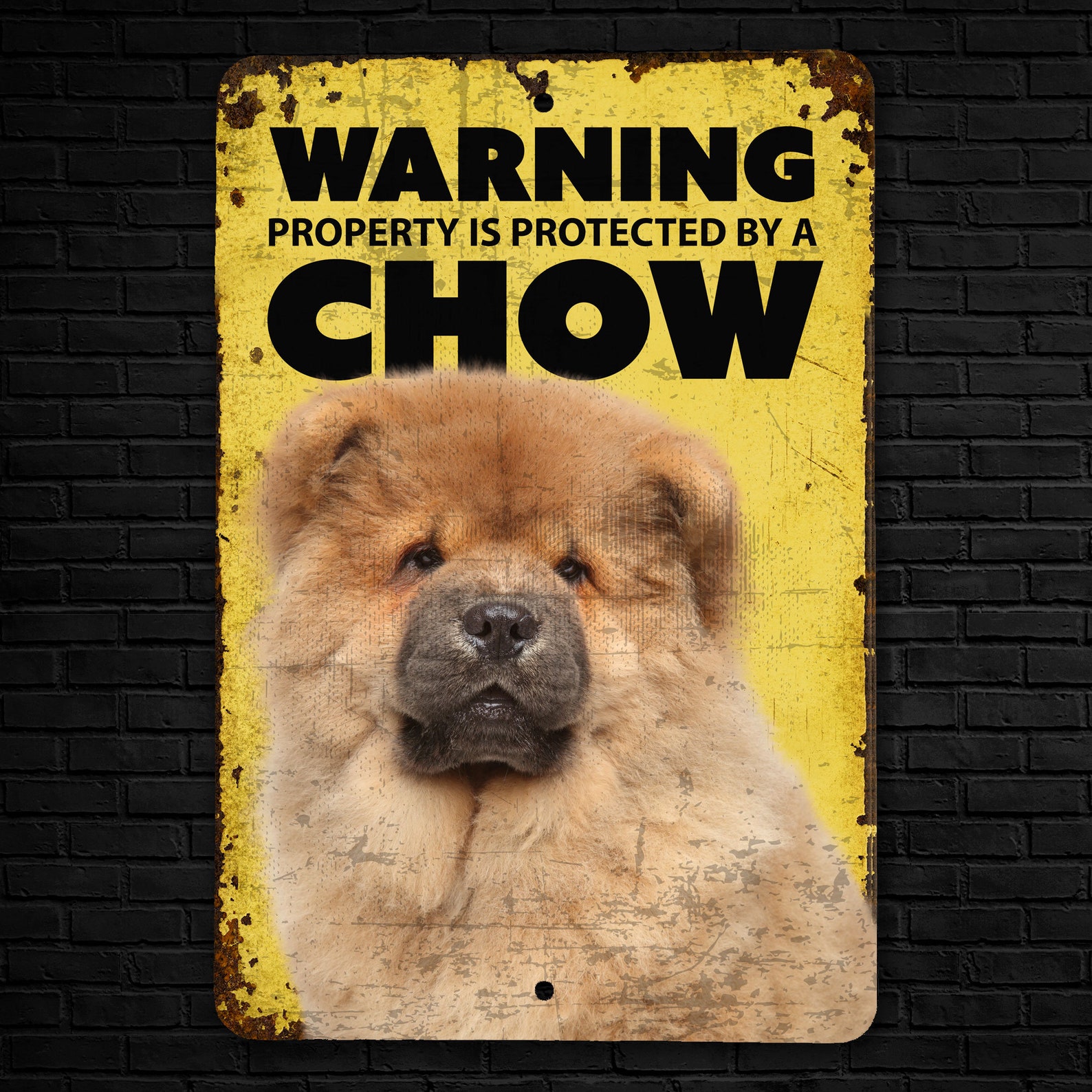 Warning Chow Sign | Dog Warning Sign | Chow Chow Sign - Etsy