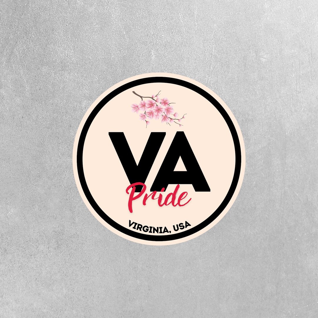 Virginia Pride Sticker - Virginia Abbreviation Decal for Car, Laptop ...