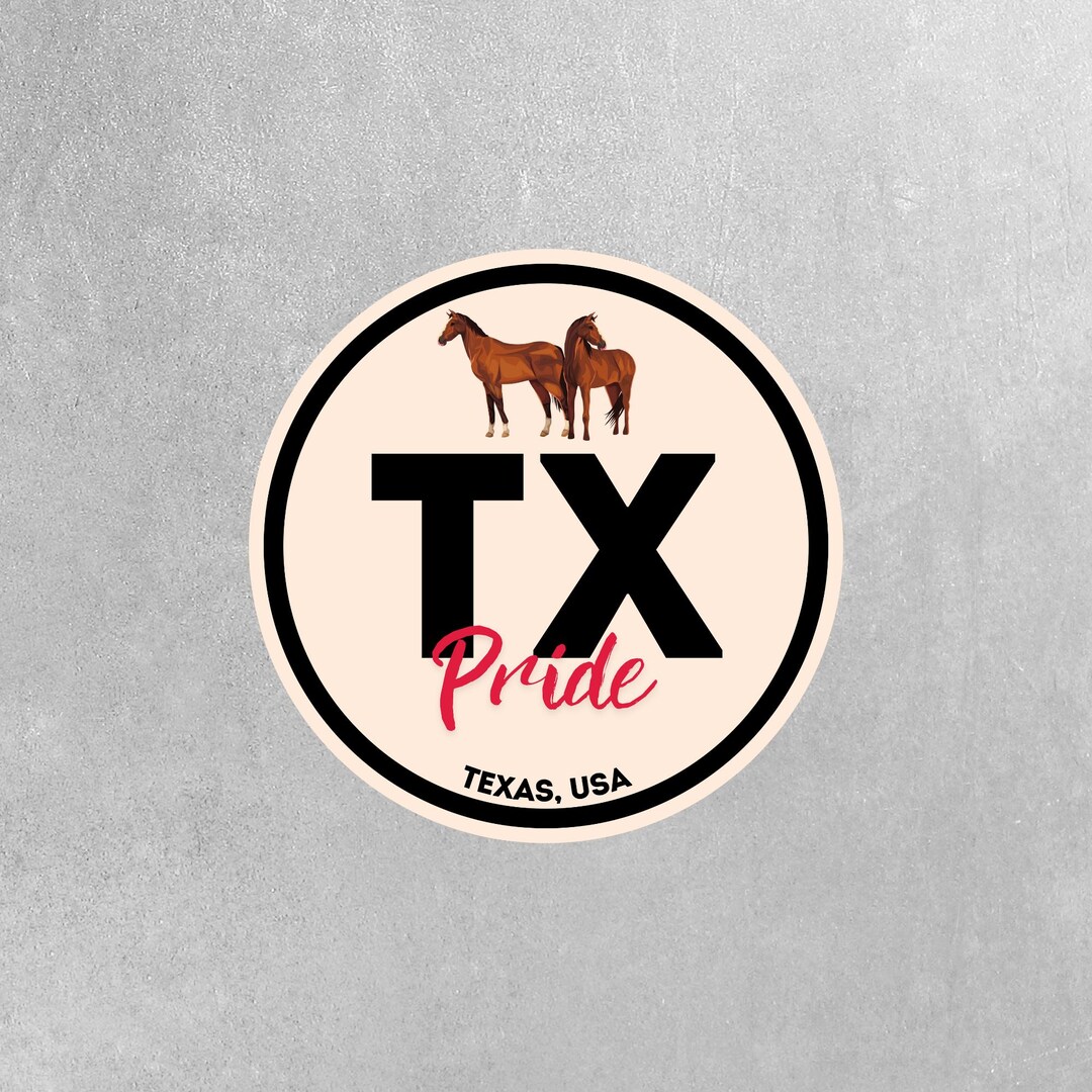 Texas Pride Sticker - Texas Abbreviation Decal for Car, Laptop & Water ...