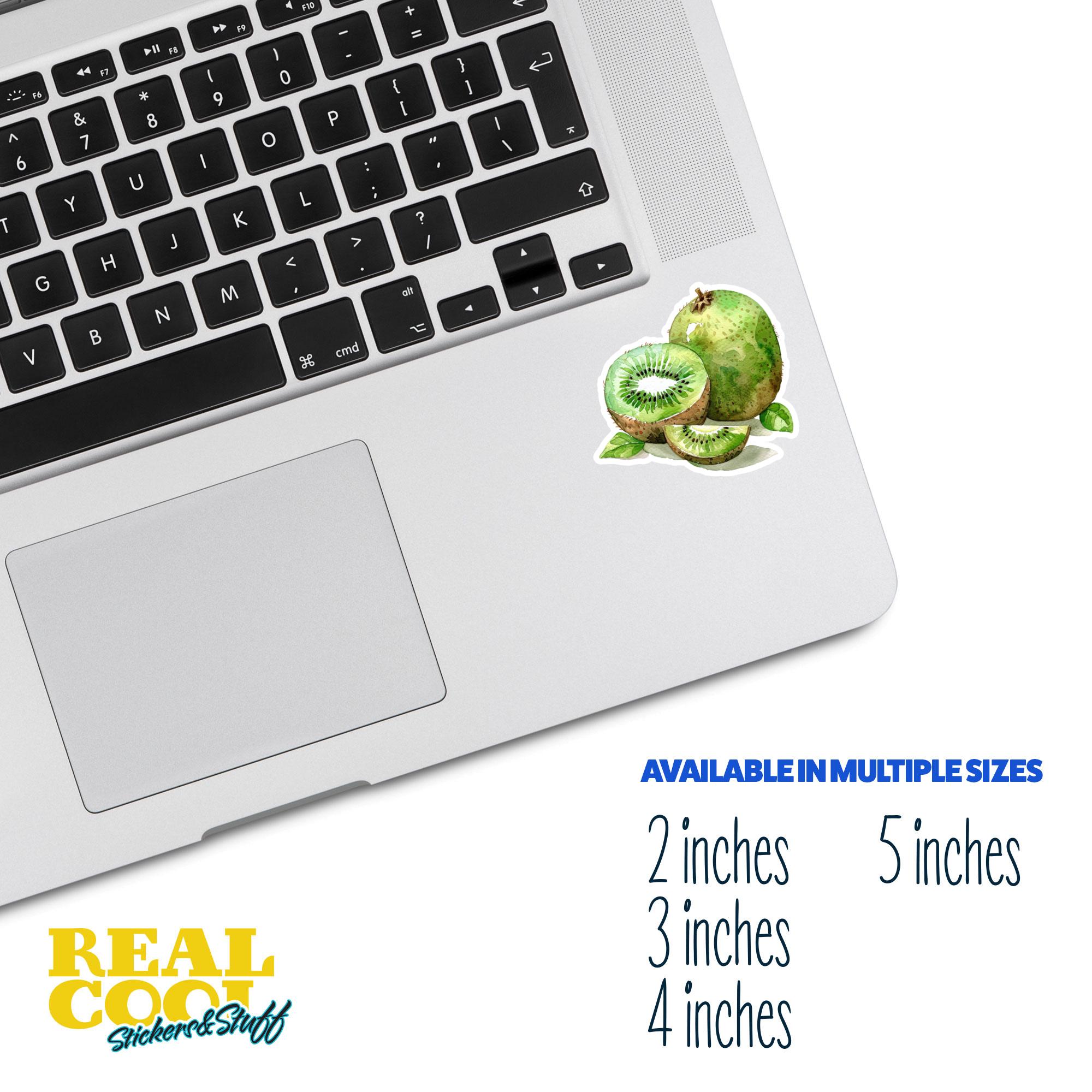 Kiwi Sticker - Watercolor Kiwi Decal for Laptops, Water Bottles ...