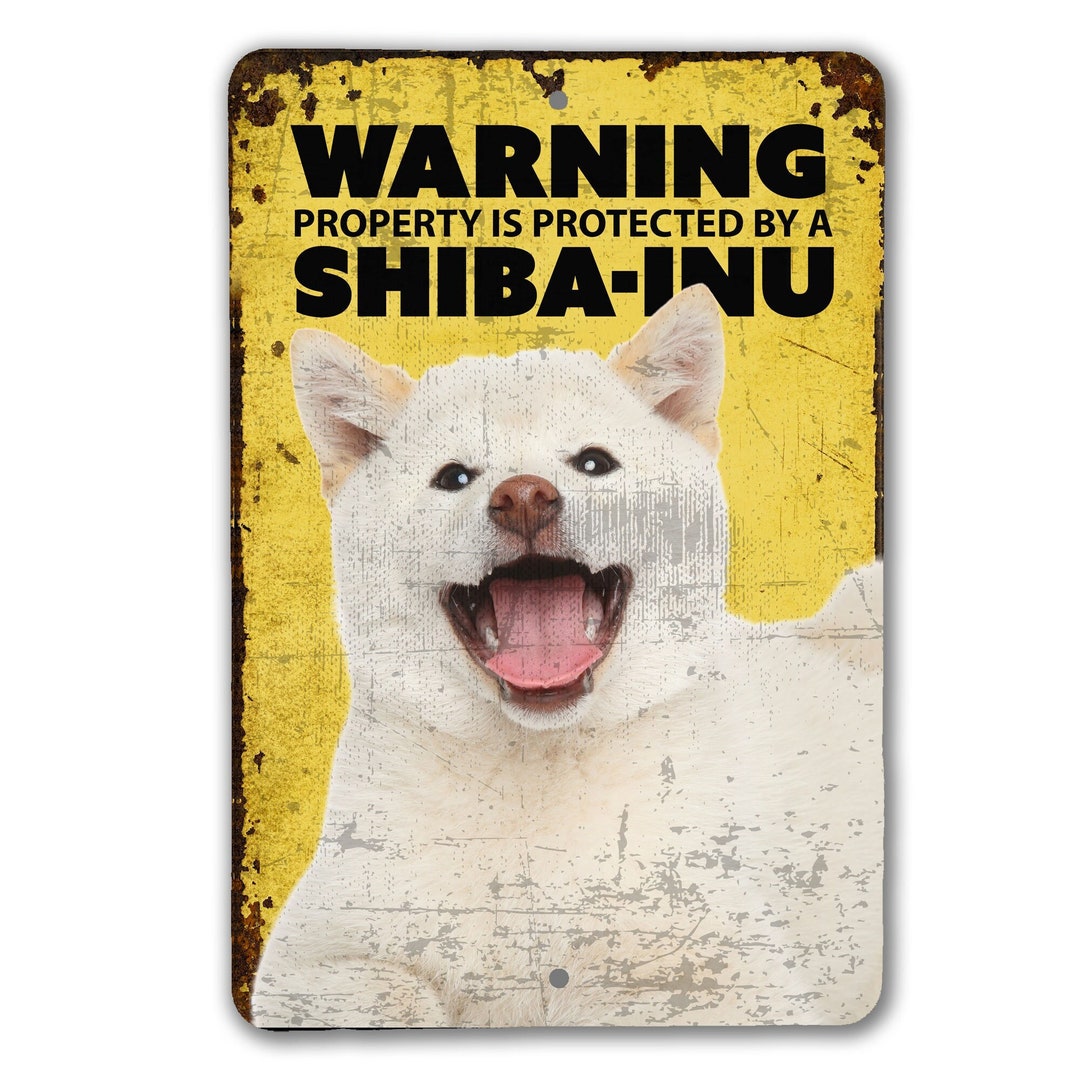 Warning Shiba-inu Sign | Shiba-inu Sign | Shiba-inu Gift - Etsy