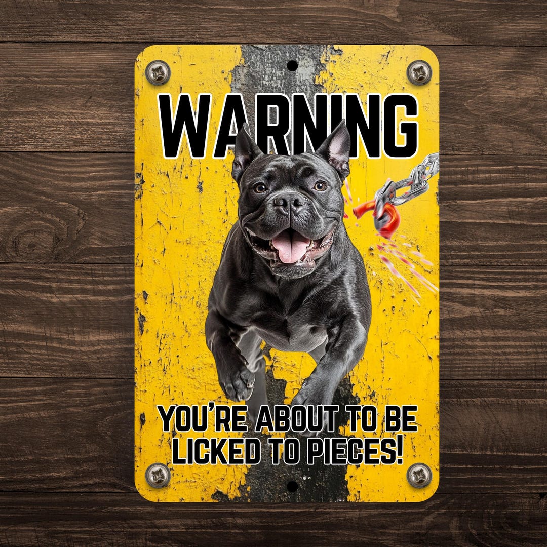 Cane Corso Warning Sign | Funny Dog Warning Sign | Cane Corso Sign - Etsy