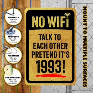 No Wifi Sign, No Wifi Talk to Each Other Sign, Funny Wifi Sign - Etsy