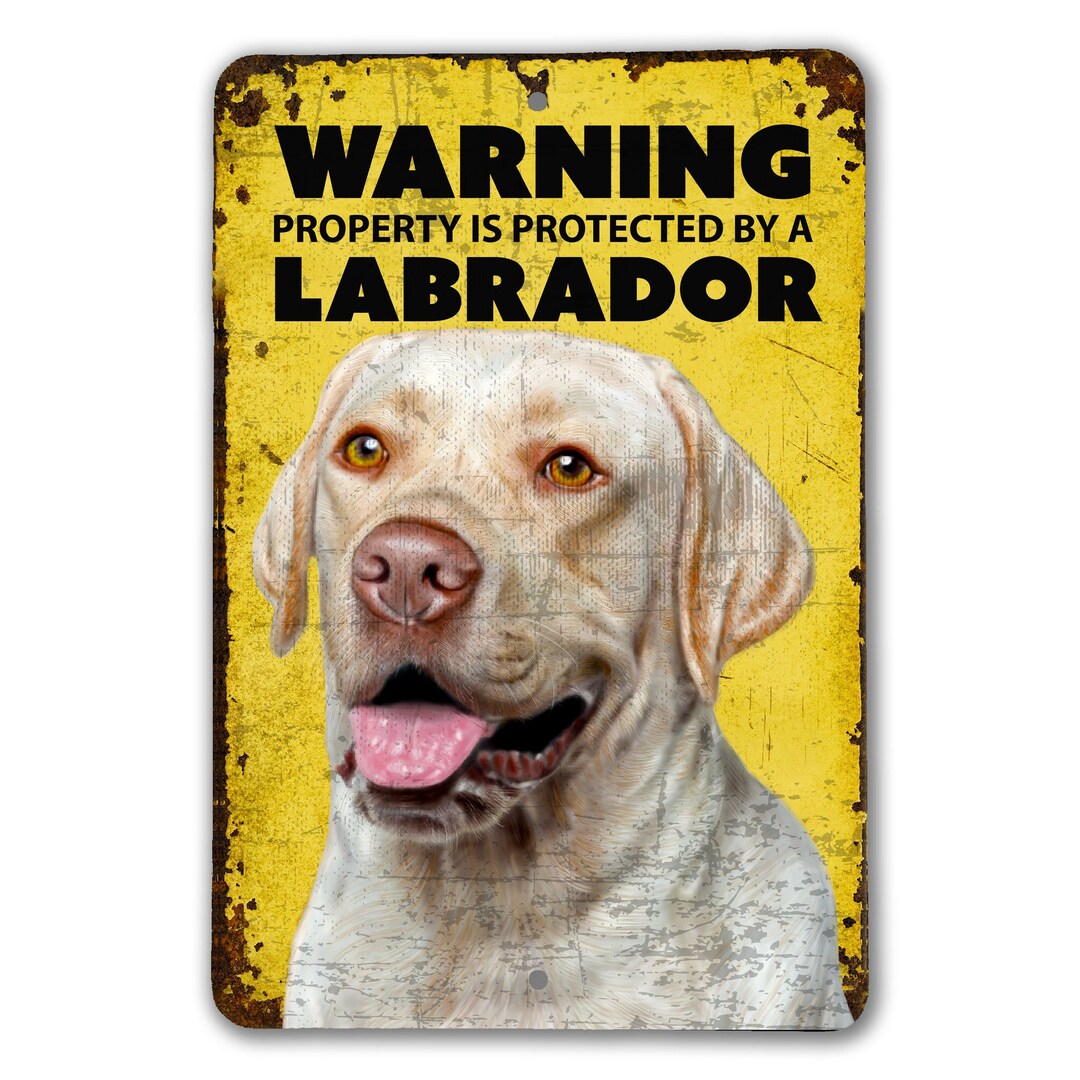 Warning Labrador Sign | Dog Warning Sign | Labrador Sign - Etsy